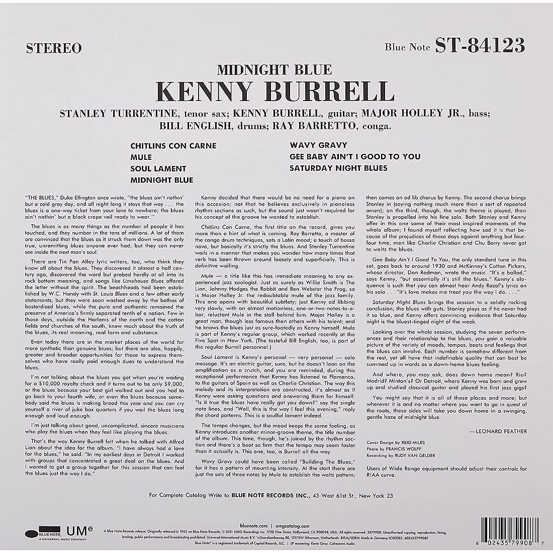 Kenny Burrell - Midnight Blue Caz Plak LP - 0602435799087